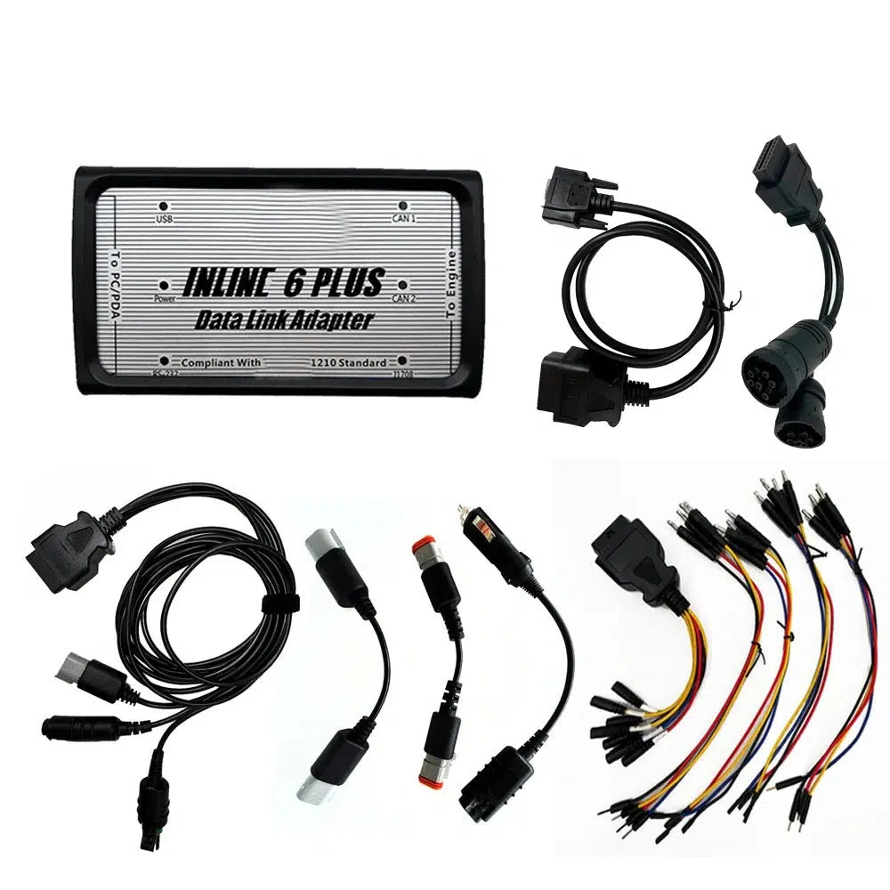 Inline 6 Plus Heavy Duty Data Link Adapter OBD2 Cable: Truck Diagnosti ...